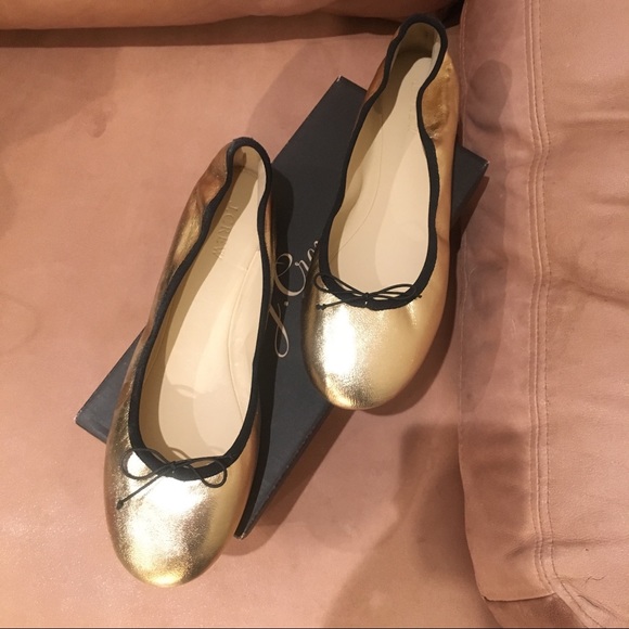 J. Crew | Shoes | Nwt Jcrew Ballet In Metallic Gold Leather | Poshmark